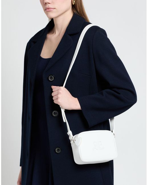 Courreges Cross-Body Bag Cow Leather in White | Lyst UK