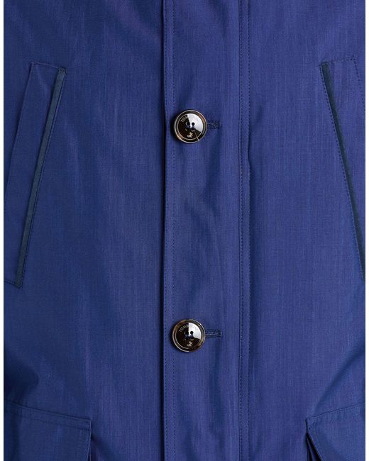 Tombolini Jacket Cotton, Wool, Silk in Blue for Men | Lyst