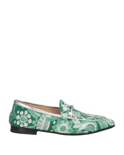 Fabi Loafers Textile Fibers, Leather in Green | Lyst UK