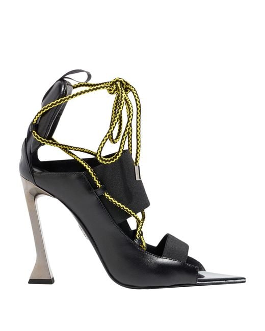 Ferrari Sandals Textile Fibers, Leather in Black | Lyst