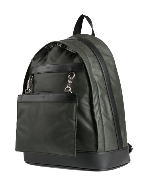 Tod's Backpack Leather, Textile Fibers in Black for Men | Lyst