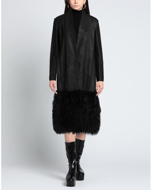 Urban Zen Coat Lambskin in Black | Lyst
