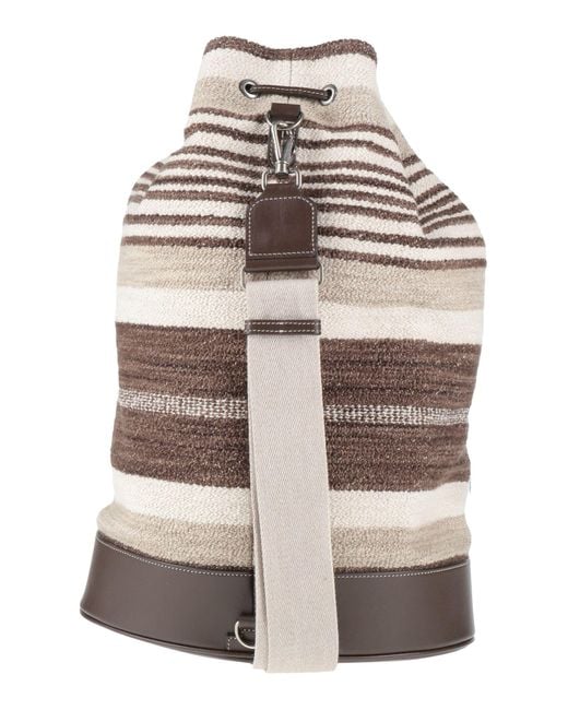 Tod's Backpack Leather, Textile Fibers in Gray for Men | Lyst