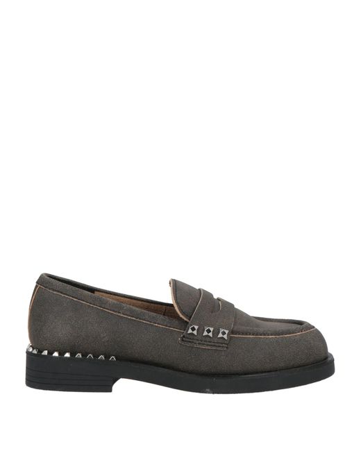 Ash Loafers Leather in Gray | Lyst