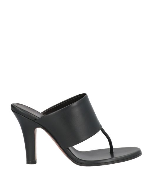 The Row Thong Sandal Calfskin in Black | Lyst