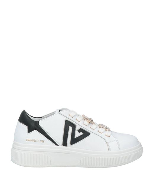 Emanuélle Vee Sneakers Leather in White | Lyst UK