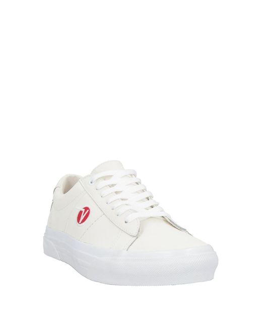 Vans Pop Cush Sneakers Leather in White for Men | Lyst