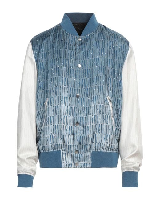 Amiri Jacket Silk in Blue for Men | Lyst