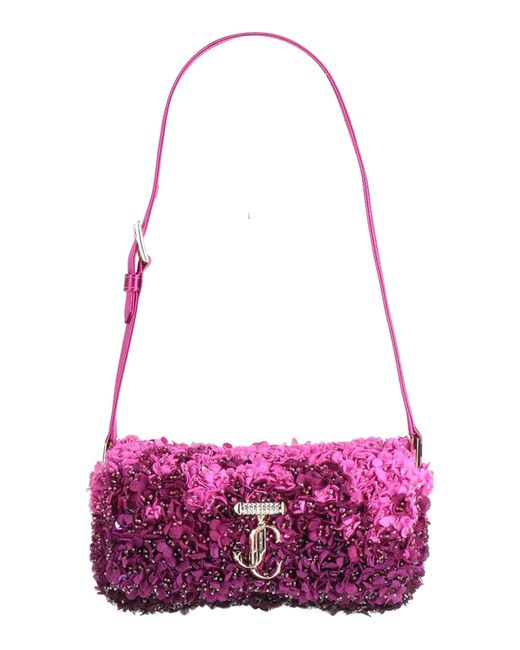 Jimmy Choo Shoulder Bag Textile Fibers in Purple | Lyst