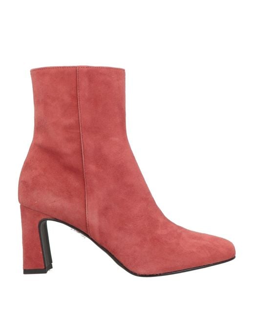 PAOLO MATTEI Ankle Boots in Red | Lyst UK