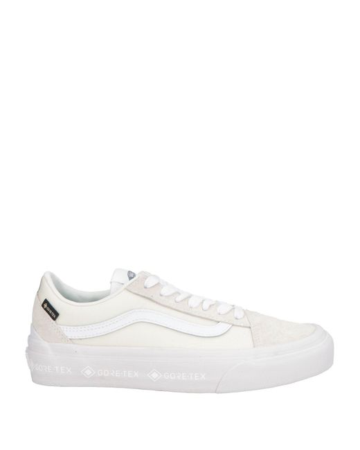 Vans Ivory Sneakers Leather, Textile Fibers, Gore-Tex in White | Lyst