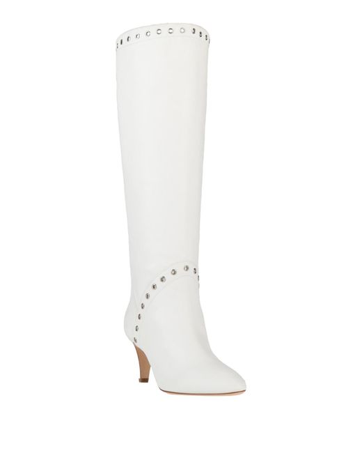 Twin Set Boot Leather in White | Lyst