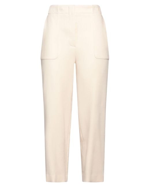 The Row Pants Virgin Wool in White | Lyst