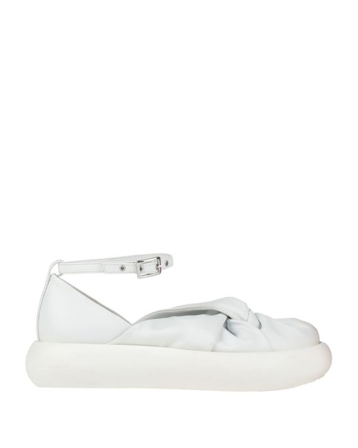Vic Matié Ballet Flats Leather in White | Lyst