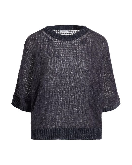 Peserico Charcoal Sweater Virgin Wool, Silk, Cashmere, Rayon, Metallic ...