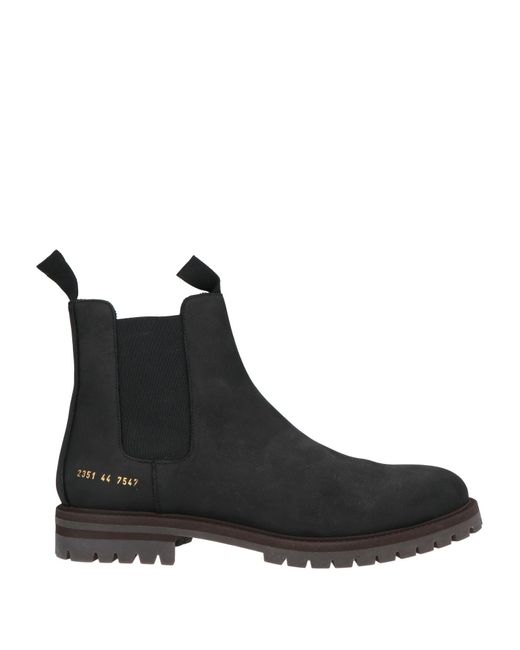 Common Projects Soft Leather Chelsea Ankle Boots in Black for Men | Lyst