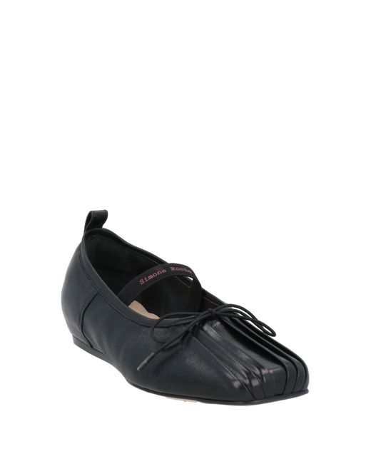 Simone Rocha Ballet Flats Leather in Black | Lyst