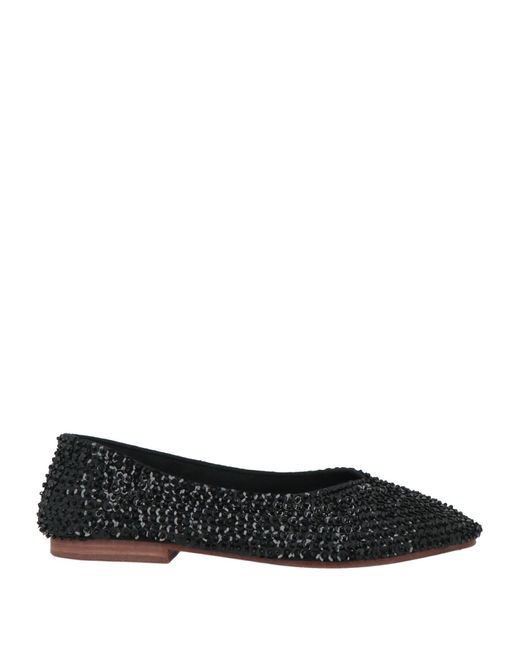 FLAVIA RUGGERI Ballet Flats Textile Fibers in Black | Lyst