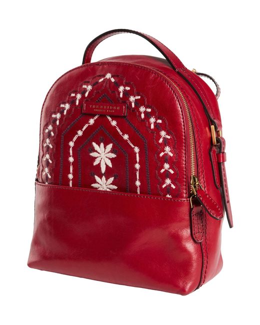 The Bridge Backpack Leather in Red | Lyst