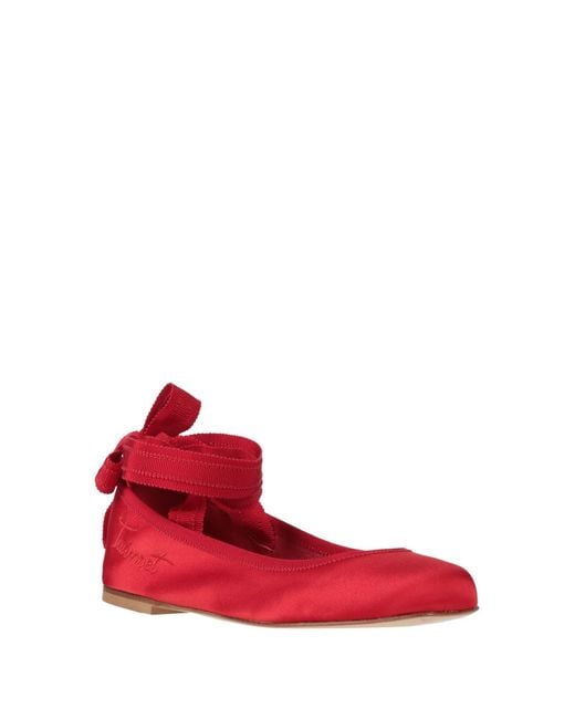 Twinset Ballet Flats in Red | Lyst