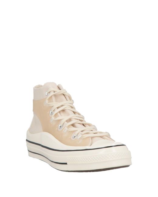 Converse Cream Sneakers Textile Fibers in Natural for Men | Lyst
