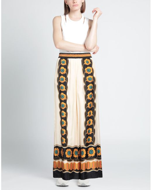 La DoubleJ Ivory Pants Silk in Natural | Lyst