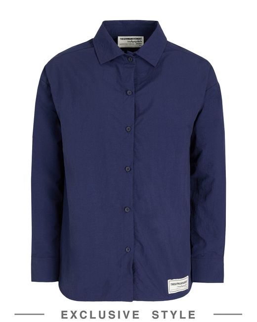 THE GIVING MOVEMENT x YOOX Shirt Recycled Nylon in Blue | Lyst UK