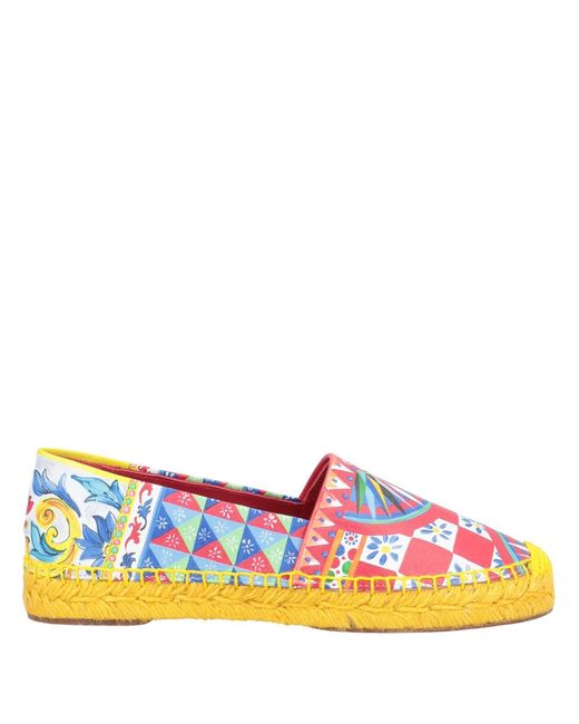 Dolce & Gabbana Espadrilles Lambskin in Red | Lyst