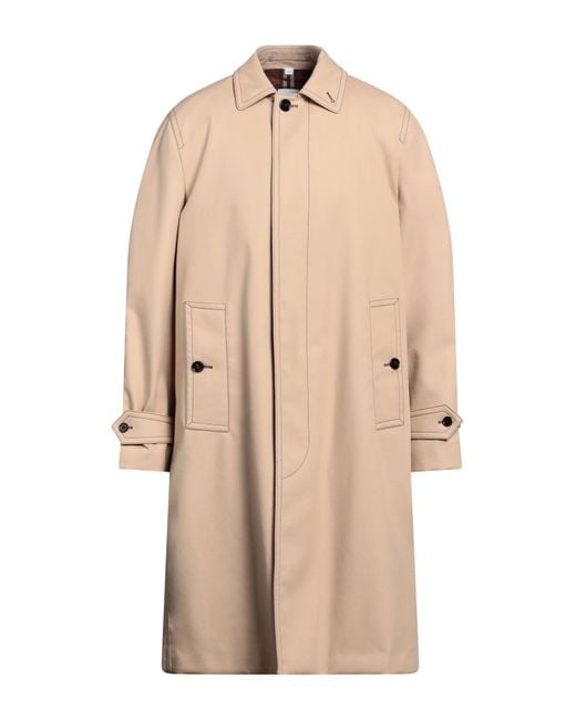 Burberry Overcoat & Trench Coat Cotton in Natural for Men | Lyst