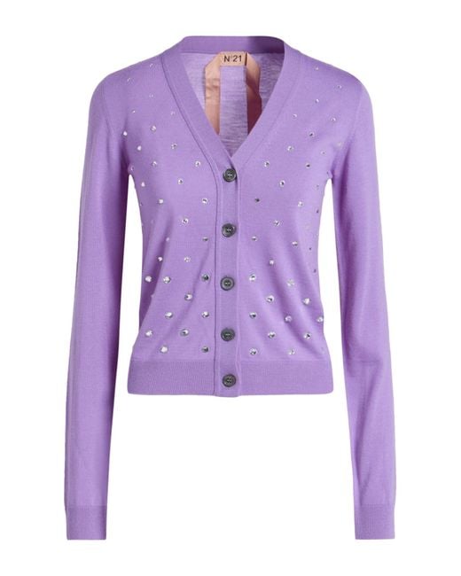 N°21 Cardigan in Purple | Lyst UK