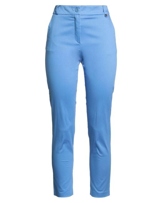LUCKYLU Milano Azure Pants Cotton, Elastane in Blue | Lyst UK