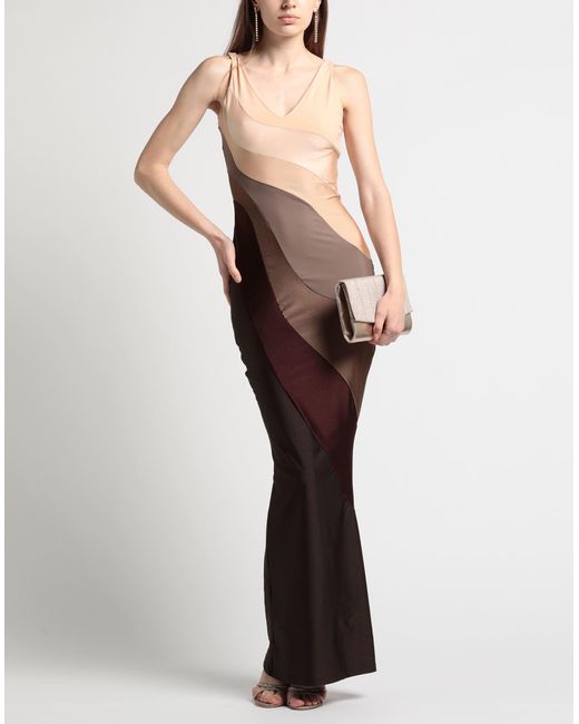 WEINSANTO Sand Maxi Dress Polyamide, Textile Fibers in Brown | Lyst