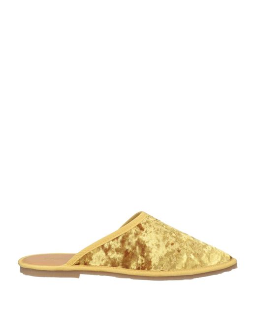 FOGLIETTI Mules & Clogs Textile Fibers in Yellow | Lyst