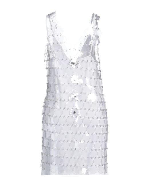 Rabanne Mini Dress Pvc in White | Lyst