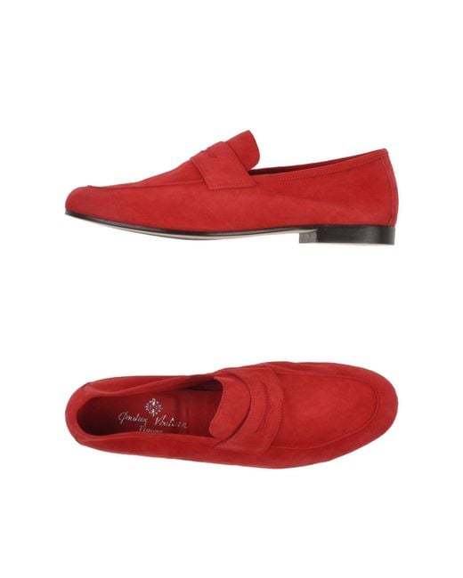Andrea Ventura Firenze Loafers in Red for Men | Lyst UK