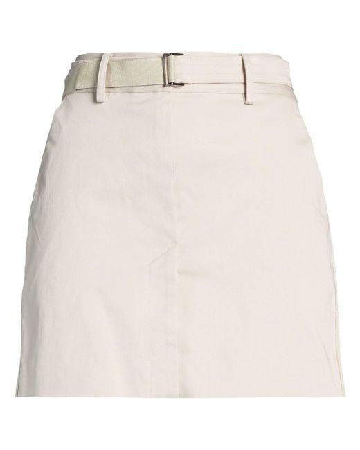 Alpha Studio Mini Skirt in Natural | Lyst UK
