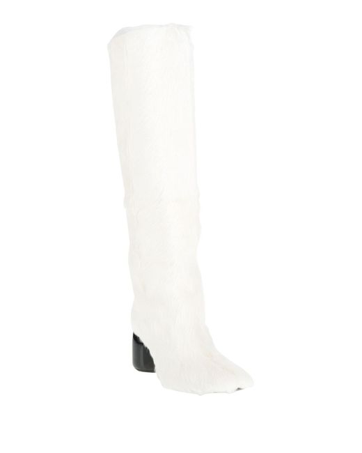 Jil Sander Ivory Boot Goat Skin in White | Lyst