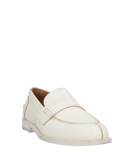 Buttero Ivory Loafers Leather in Natural for Men | Lyst