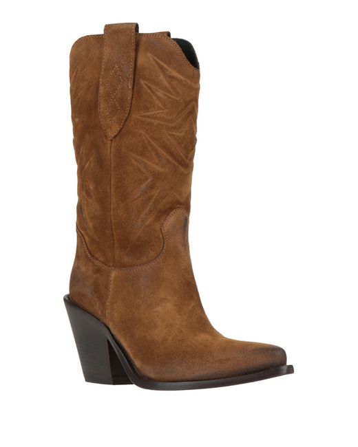 POESIE VENEZIANE Camel Boot Leather in Brown | Lyst
