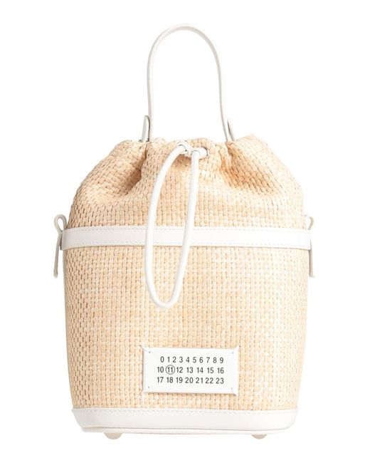 Maison Margiela Sand Handbag Natural Raffia, Leather | Lyst