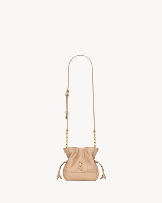 Saint Laurent Jamie Mini Shoulder Pouch in Natural | Lyst