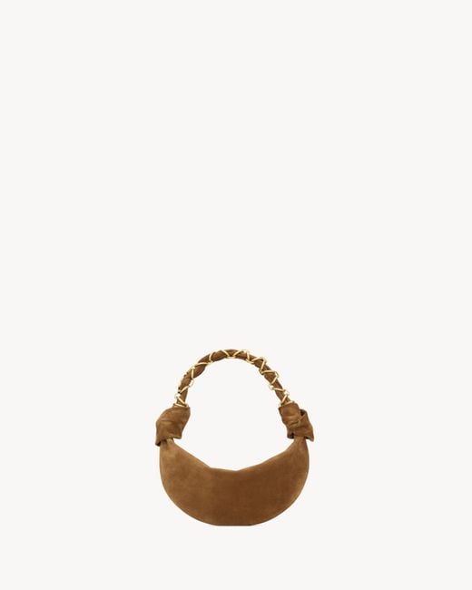 Saint Laurent Amalia Mini Hobo in Natural | Lyst