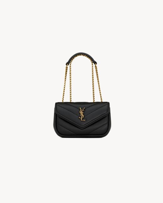 Saint Laurent Loulou Micro Bag in White | Lyst
