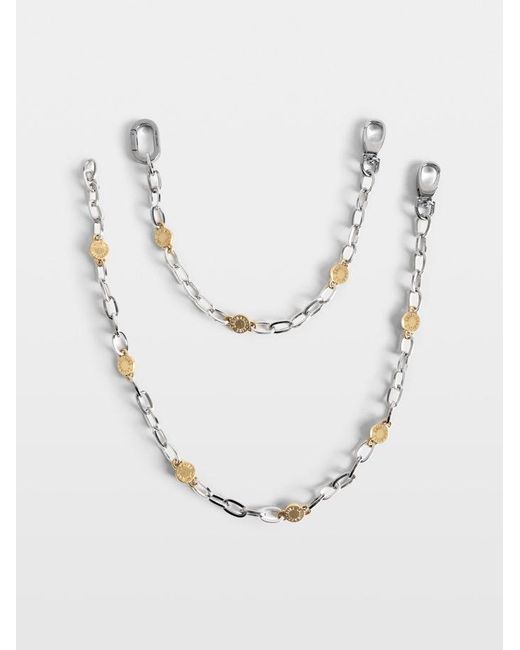 Zadig & Voltaire Chain Shoulder Strap in White | Lyst