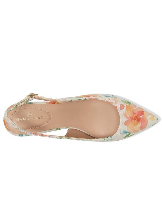 Bandolino Albas Shoes Peach Dreamy Floral Multi/Ivory, Synthetic in ...