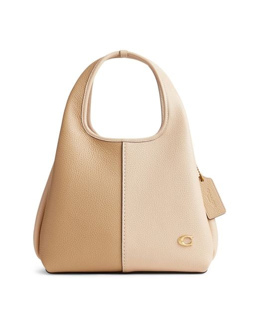 COACH Color-block Leather Lana Shoulder Bag 23 in Natural | Lyst