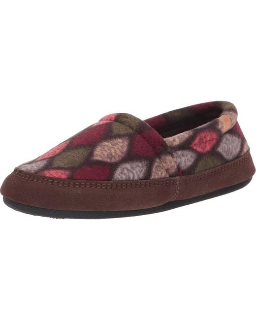 Acorn Moc Moccasin Shoes/ Leaves, Faux Fur in Brown | Lyst