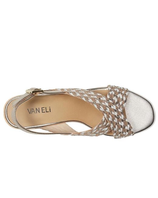 Vaneli Cadmus Sandals 9.5 M (B) Leather in Metallic | Lyst