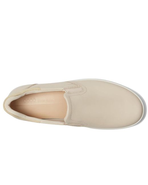 Ecco Soft 7 Easy Slip-On Sneaker Shoes Limestone/Straw, Leather in ...