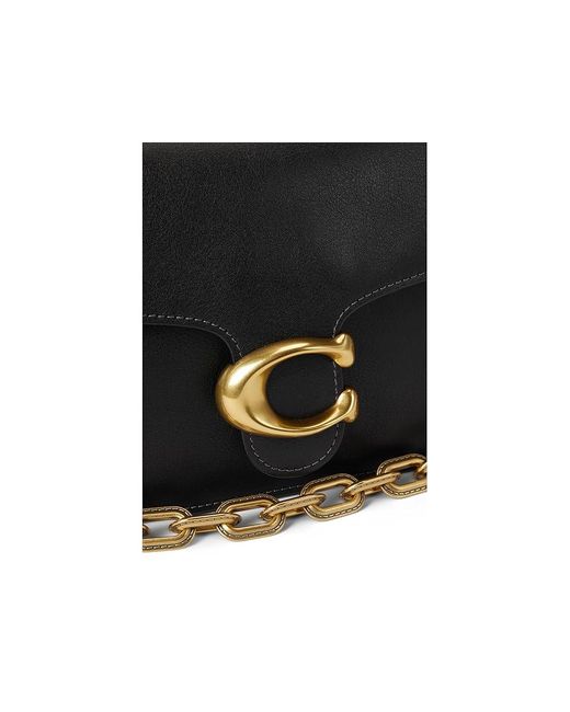 COACH Chain Tabby Shoulder Bag Handbags, Leather in Black | Lyst